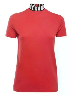 VERSUS Mock Neck Trim T-shirt