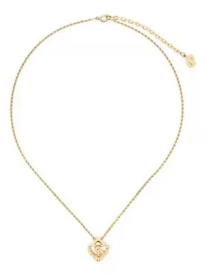 Dior 1990s Cd Heart Charm Necklace