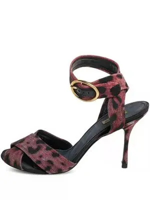 Dolce & Gabbana 100mm Leather Sandals - Red