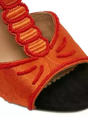 CHARLOTTE OLYMPIA 100mm Embroidered-design Sandals