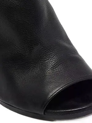 STUART WEITZMAN Peep-toe Leather Boots