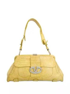 Women's Crocodile Embossed Leather Shoulder Bags