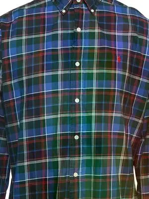 Polo Ralph Lauren Pre-owned Tartan-pattern Cotton Shirt - Blue