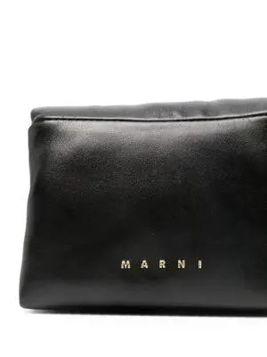 Marni Prisma Leather Clutch Bag - Black