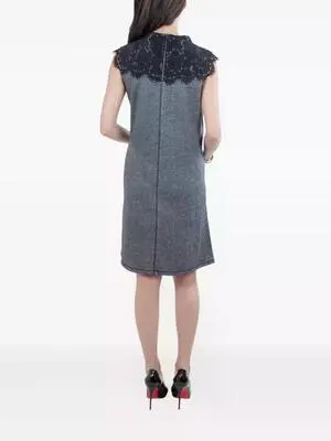 Sea Lace-neckline Dress