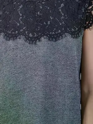 Sea Lace-neckline Dress
