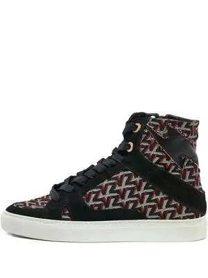 Zadig&Voltaire All-over Logo Lace-up Sneakers
