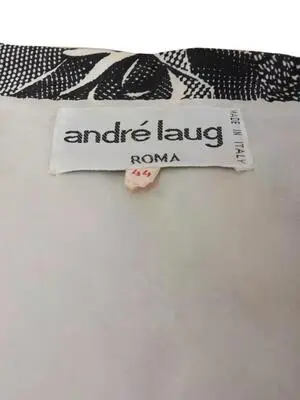 André Laug Vintage Rose-print Silk Shirt