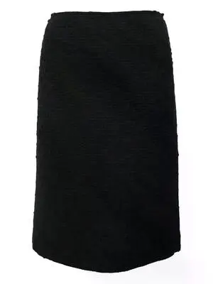 Prada Tweed A-line Midi Skirt