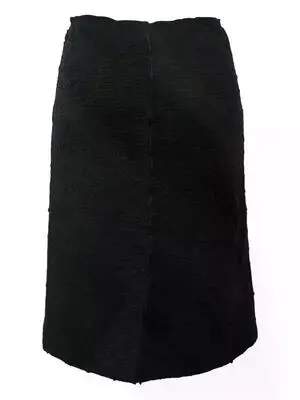 Prada Tweed A-line Midi Skirt