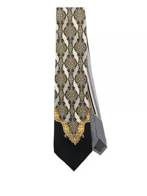 Versace 1990s Silk Tie - Grey