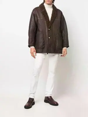 A.N.G.E.L.O. VINTAGE CULT 1980s Shearling-lined Leather Coat