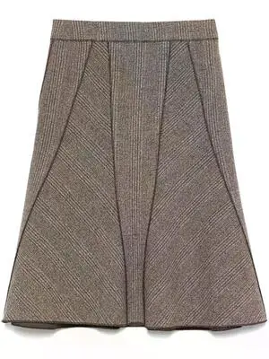 Prada 2000s Mini-check Midi Skirt