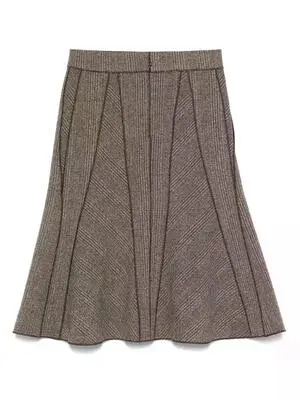 Prada 2000s Mini-check Midi Skirt