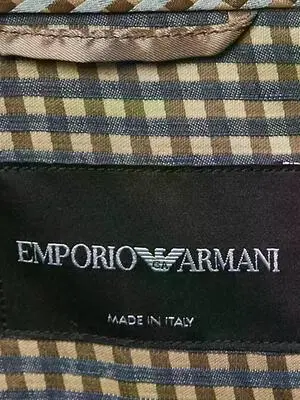 Emporio Armani Gingham Belted Coat
