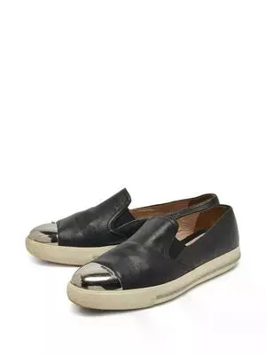 Miu Miu Leather Slip-on Sneakers