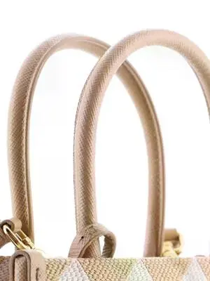 Prada Symbole Shopper Tote Jacquard Mini Crossbody Bag - Neutrals