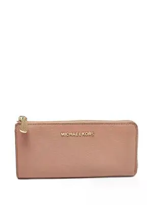 Michael Kors Logo-lettering Leather Wallet - Pink
