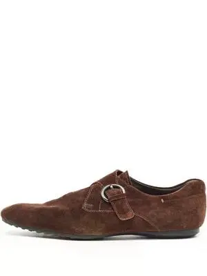 TOD'S Buckle-fastening Suede Loafers - Brown