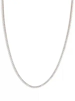 LB EXCLUSIVE 14k Rose Gold Diamond Tennis Necklace - Pink