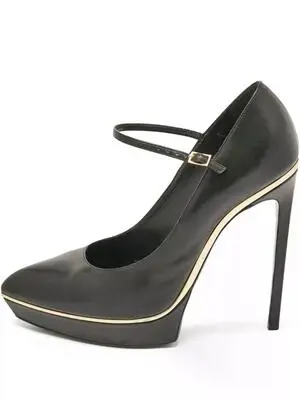 Leather Platform Pumps