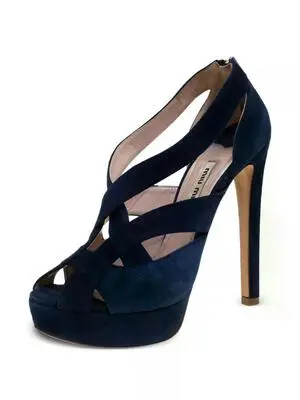 Miu Miu 130mm Suede Platform Sandals