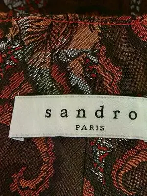 Sandro Patterned Jacquard High-waisted Shorts
