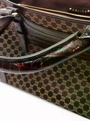 Celine Macadam Crocodile-effect Tote Bag