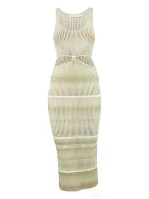 Simkhai Ribbed Knit Cutout Midi Dress