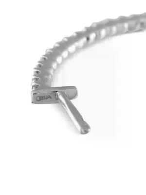 LB EXCLUSIVE 14k White Gold Diamond Hoop Earrings