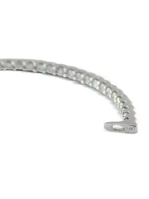 LB EXCLUSIVE 14k White Gold Diamond Hoop Earrings