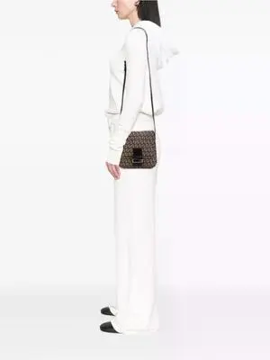 Fendi Zucchino Canvas Crossbody Bag - Brown