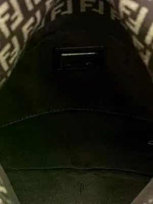 Fendi Zucchino Canvas Crossbody Bag - Brown
