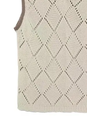 Gianfranco Ferre 2000s Diamond-pattern Sleeveless Vest