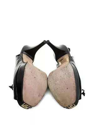 Fendi 100mm Bow Detail Slingback Sandals