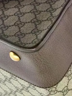 Gucci Ophidia Cut Out Handle Gg Coated Canvas Large Tote Bag - Neutrals