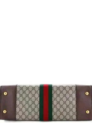 Gucci Ophidia Cut Out Handle Gg Coated Canvas Large Tote Bag - Neutrals