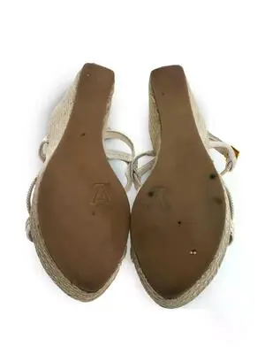 LOUIS VUITTON 120mm Medallion Wedge Sandals