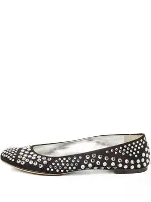 Giuseppe Zanotti Silver Tone Flats For Women