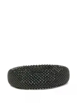Prada Satin Crystal-embellished Headband - Black