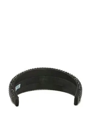 Prada Satin Crystal-embellished Headband - Black