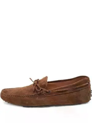 TOD'S Suede Boat Shoes - Brown