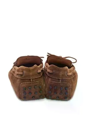 TOD'S Suede Boat Shoes - Brown