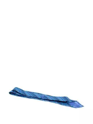 Brioni Diagonal-stripe Silk Tie - Blue