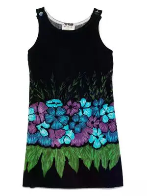 A.N.G.E.L.O. VINTAGE CULT 1960s Floral-print Midi Dress - Black