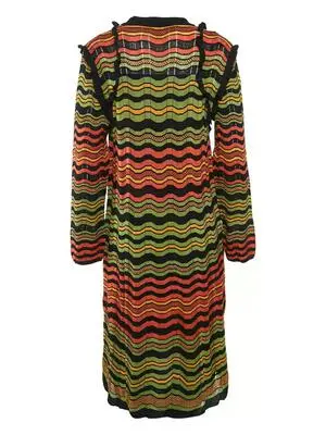 Missoni Zigzag Ruffled Shoulder Dress - Orange