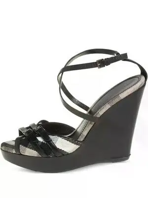 Burberry Wedge Buckled Sandals