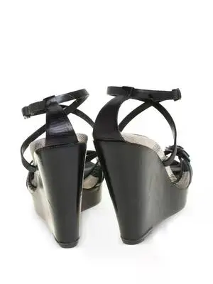 Burberry Wedge Buckled Sandals