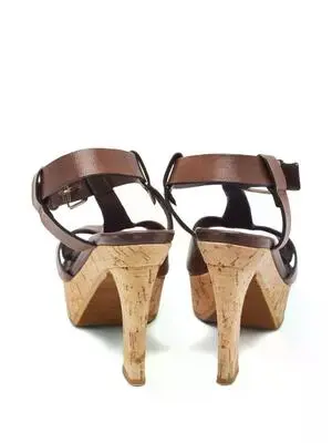 Santoni Leather Heeled Sandals