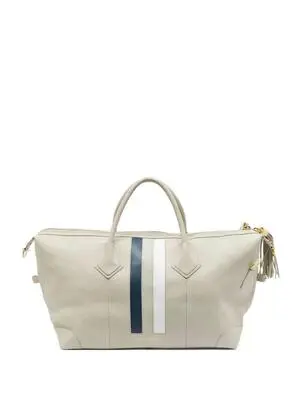 3.1 Phillip Lim Stripe-detail Leather Duffle Bag - Grey
